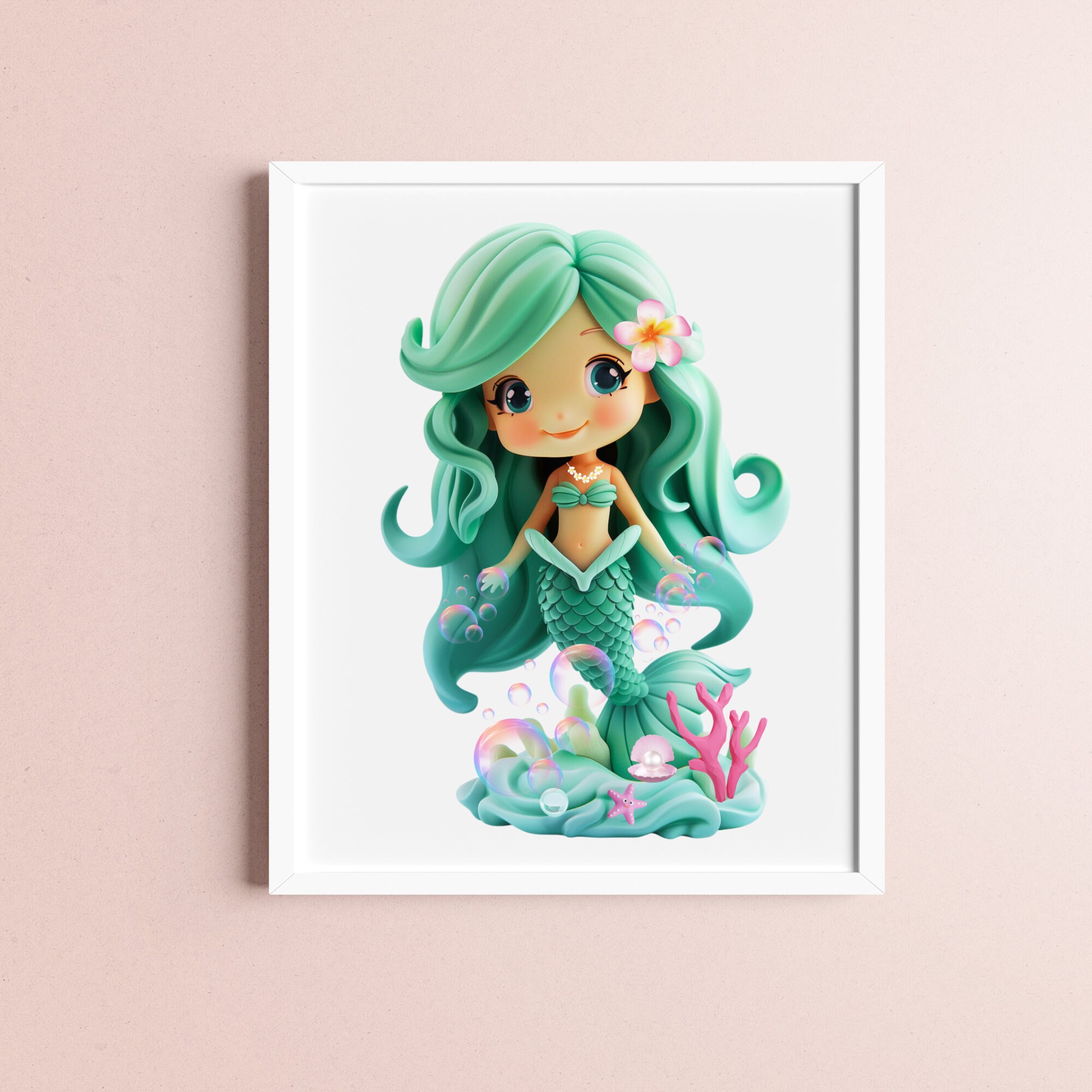 Cute Kids Clipart, Mermaid Clipart, Mermaid Digital Download, Mermaid ...