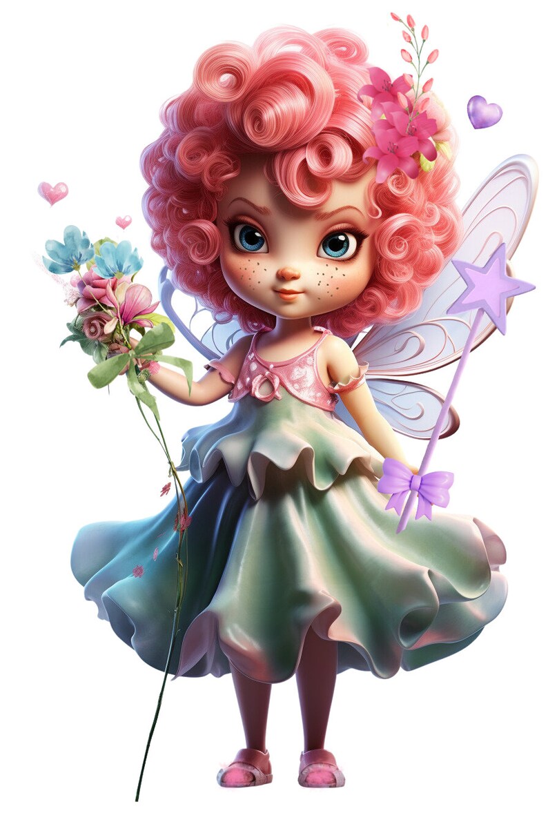 Fairy Clipart, Cute Fairy Clipart, Cute Fairy Girls Printable, Clipart ...