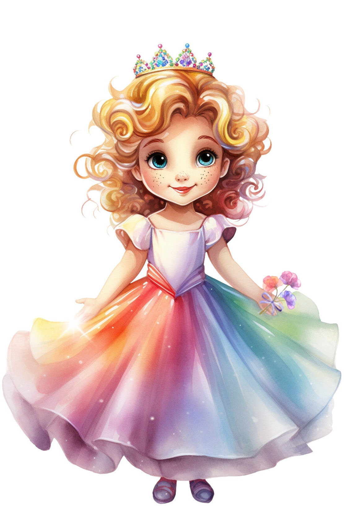 Princess Clipart Princess Png Princess Clip Art Watercolor - Etsy