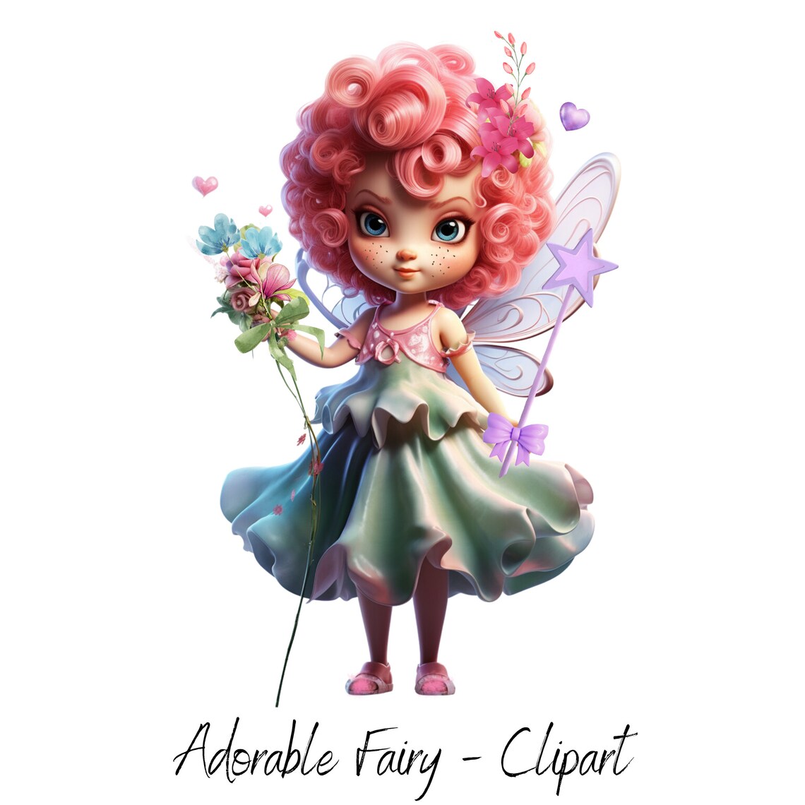 Fairy Clipart, Cute Fairy Clipart, Cute Fairy Girls Printable, Clipart ...