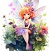 Cute Forest Fairy Clipart Flower Fairy Clip Art Fairies - Etsy