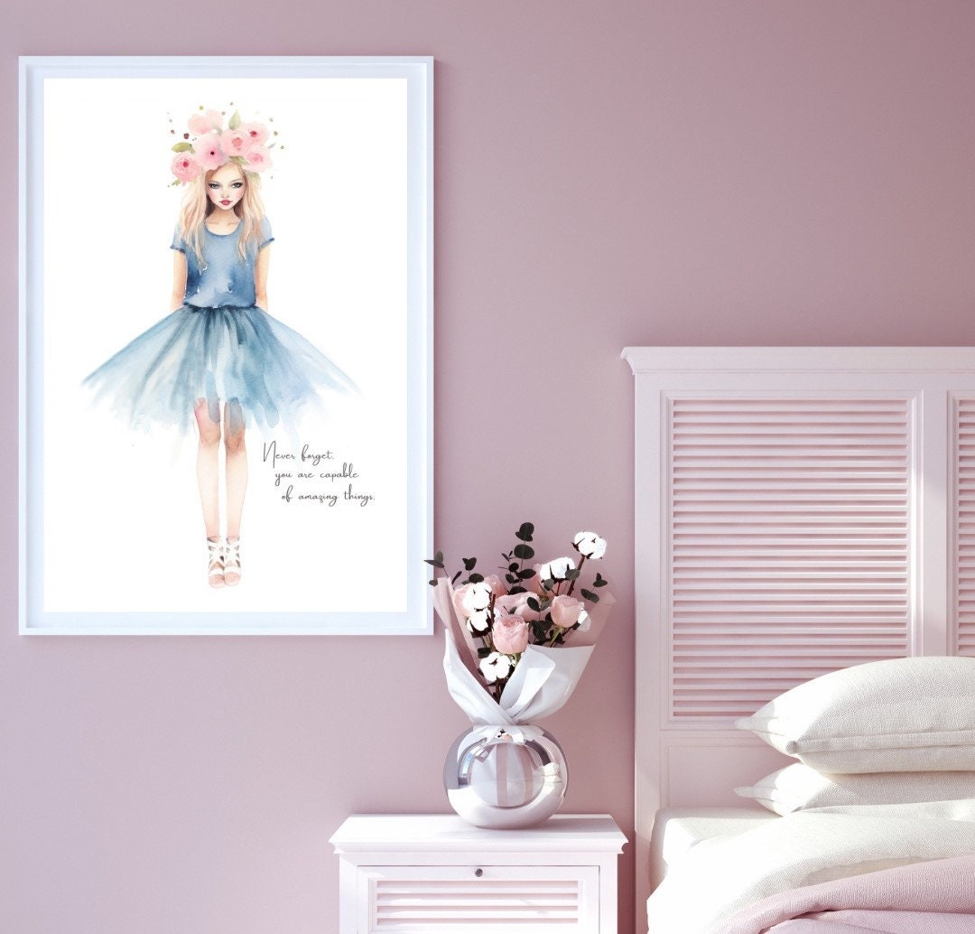 Teen Girl Wall Art Girls Room Wall Art Wall Art Girls Girls Bedroom ...