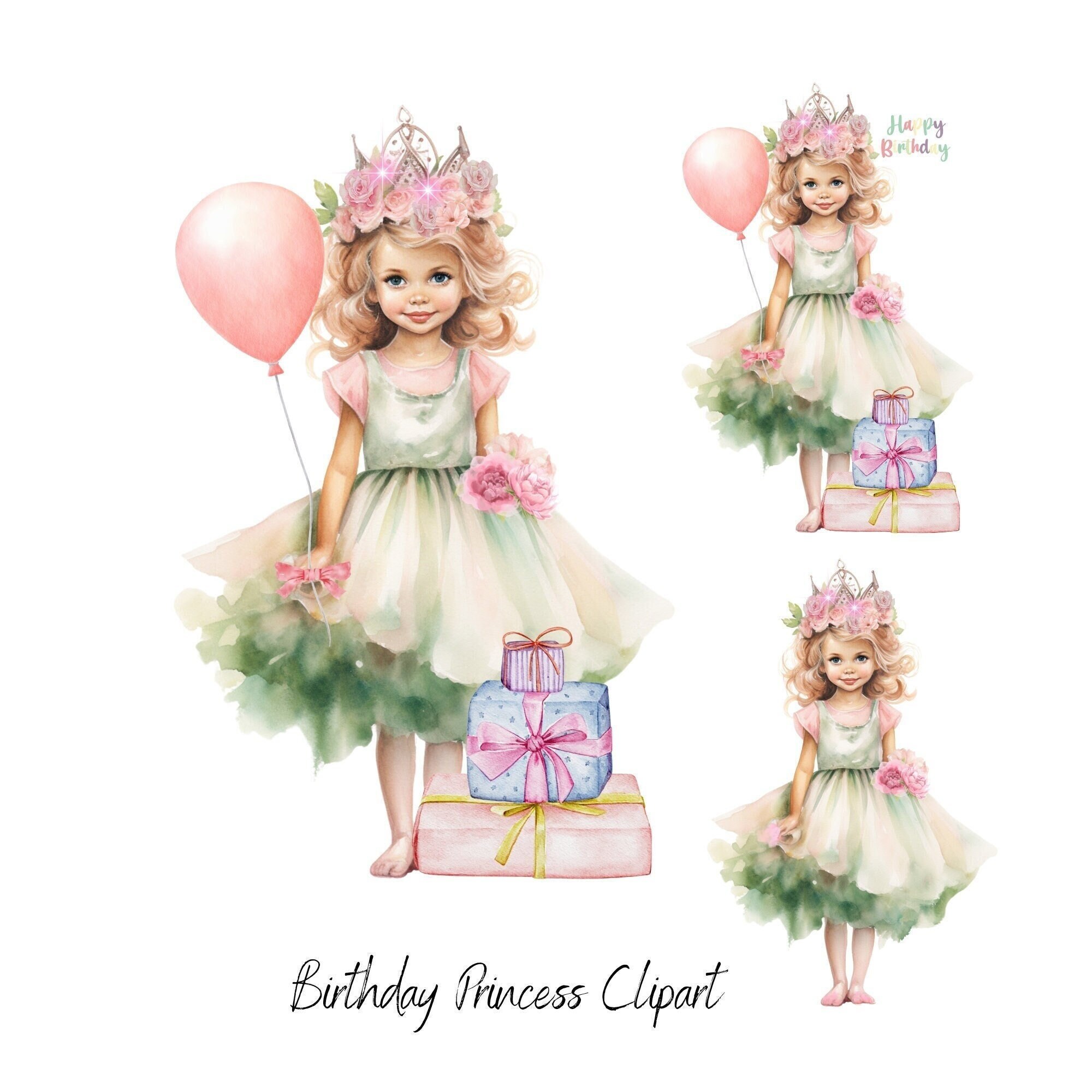 Cute Birthday Girl PNG Princess PNG Princess Birthday - Etsy