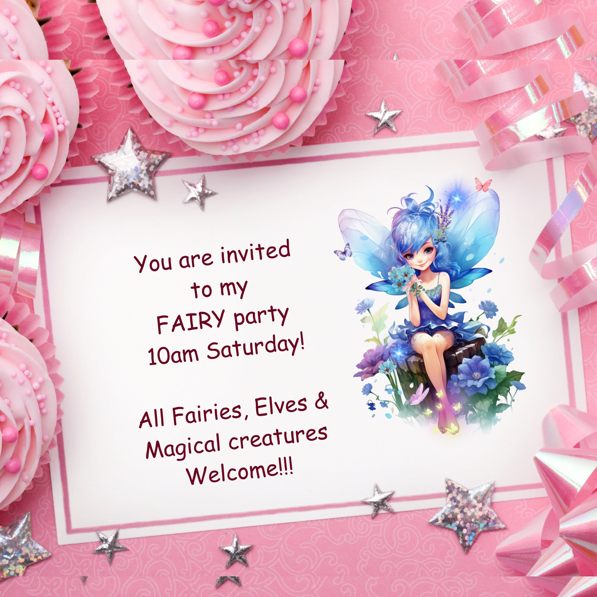 Cute Forest Fairy Clipart Flower Fairy Clip Art Fairies - Etsy