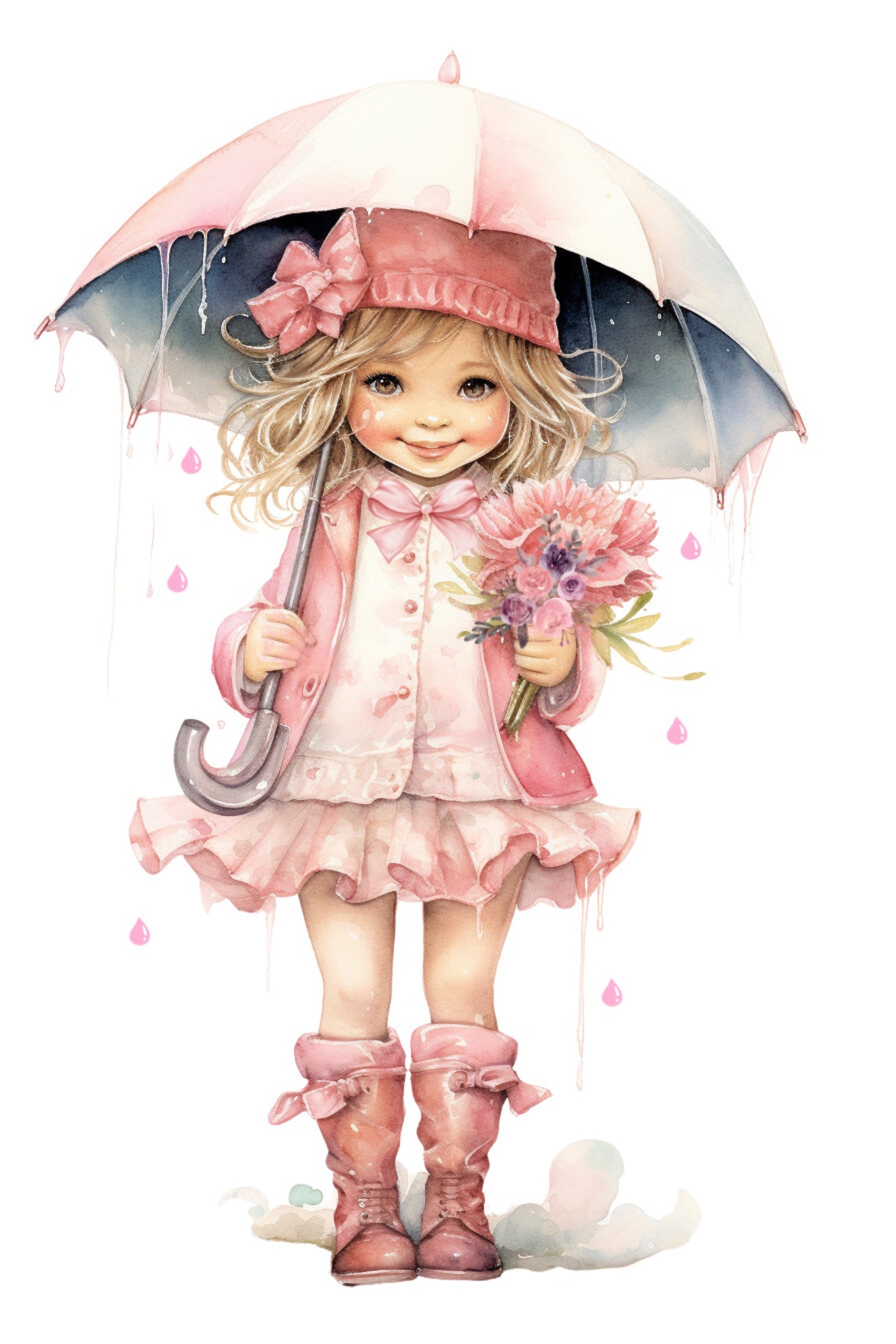 Little Girl Clip Art, Girl Clip Art, Girls Clip Art, Cute Girl Holding ...