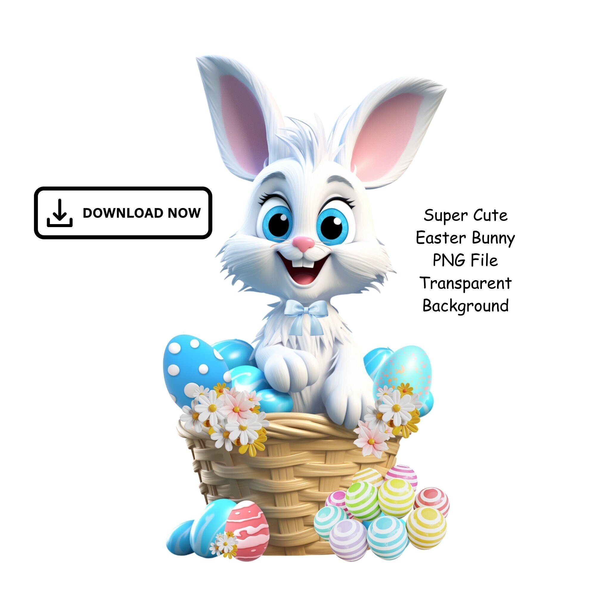 Easter Bunny Clipart, Instant Download PNG File, Easter, Spring Clipart ...