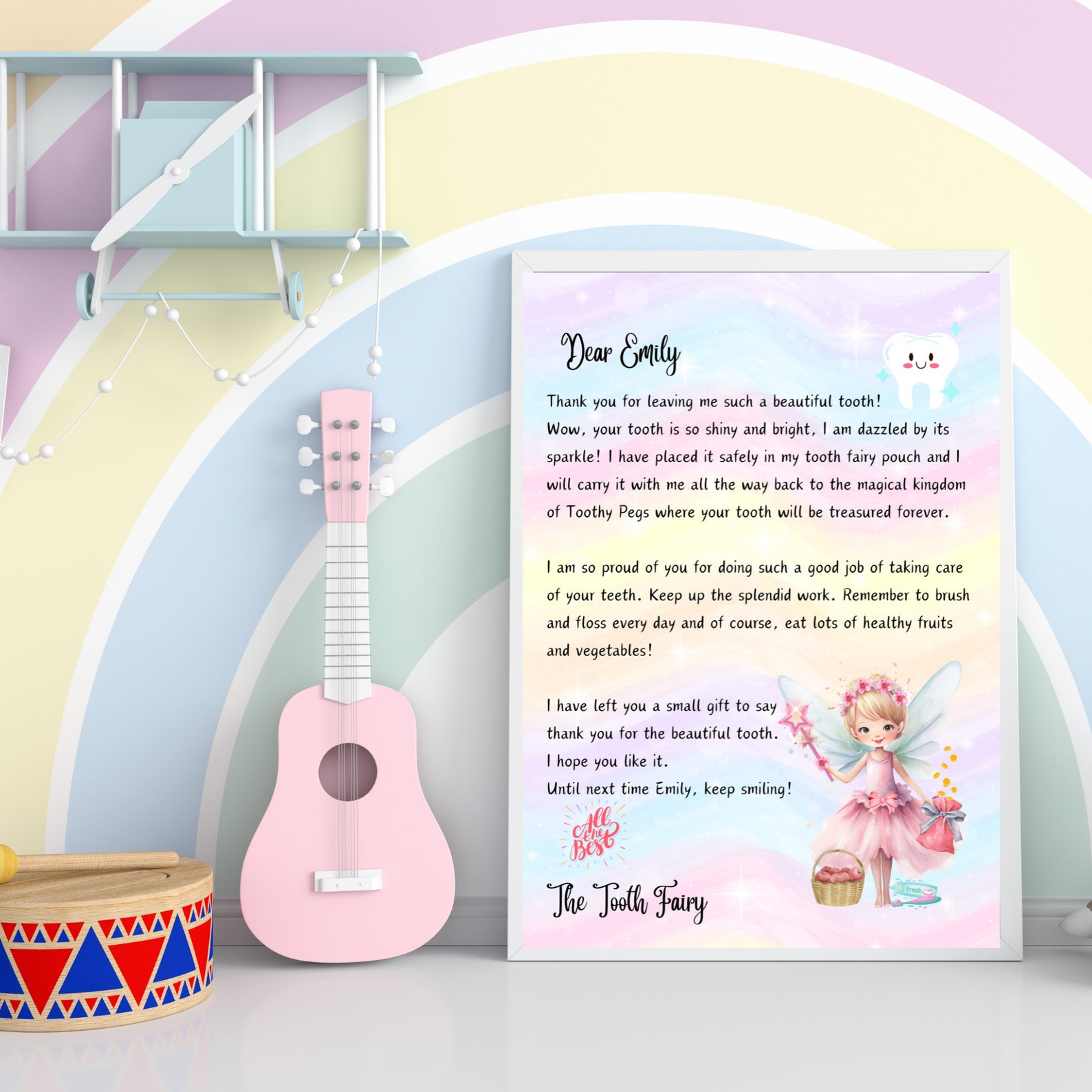 Personalized Tooth Fairy Letter: Keepsake Note (digital Download A4 ...