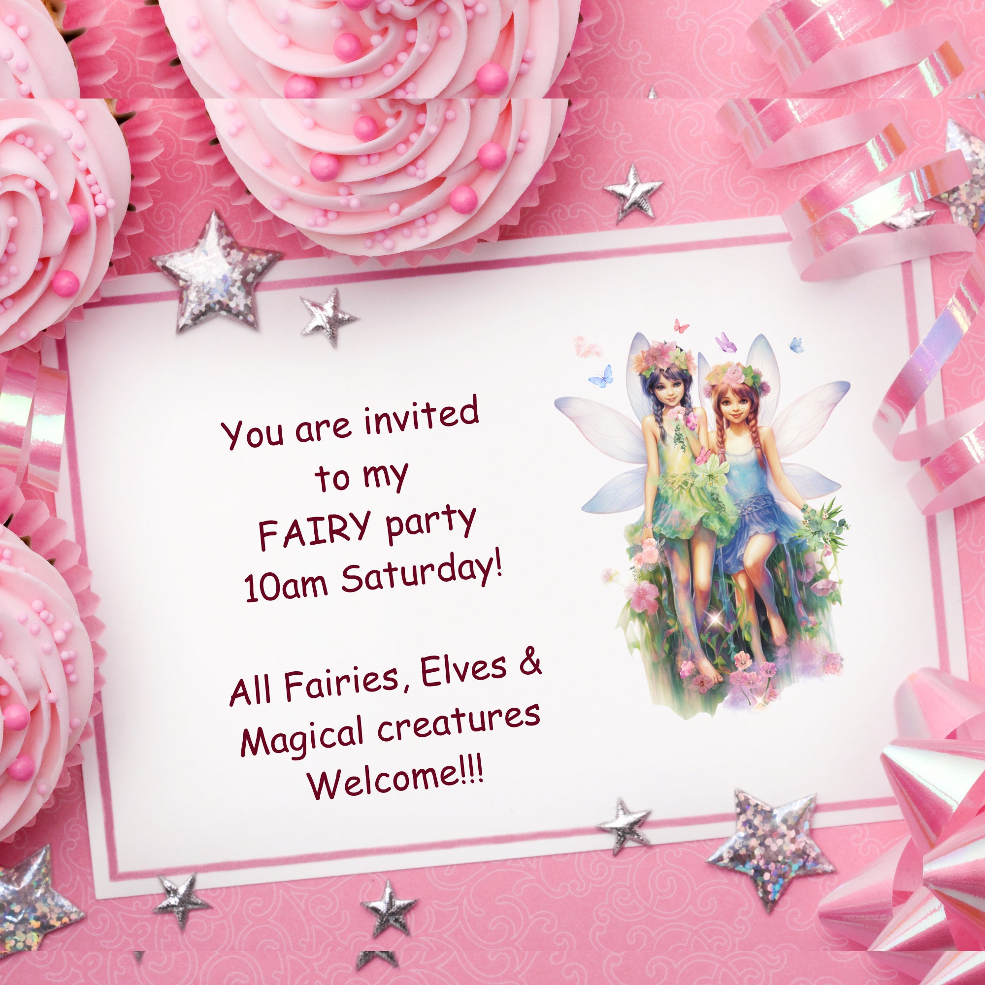 Fairy Sisters, Watercolor Clipart, PNG Fairy Clipart, Fairy Tale, Wings ...