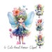 Cute Forest Fairy Clipart, Flower Fairy Clip Art, Fairies, Watercolor ...