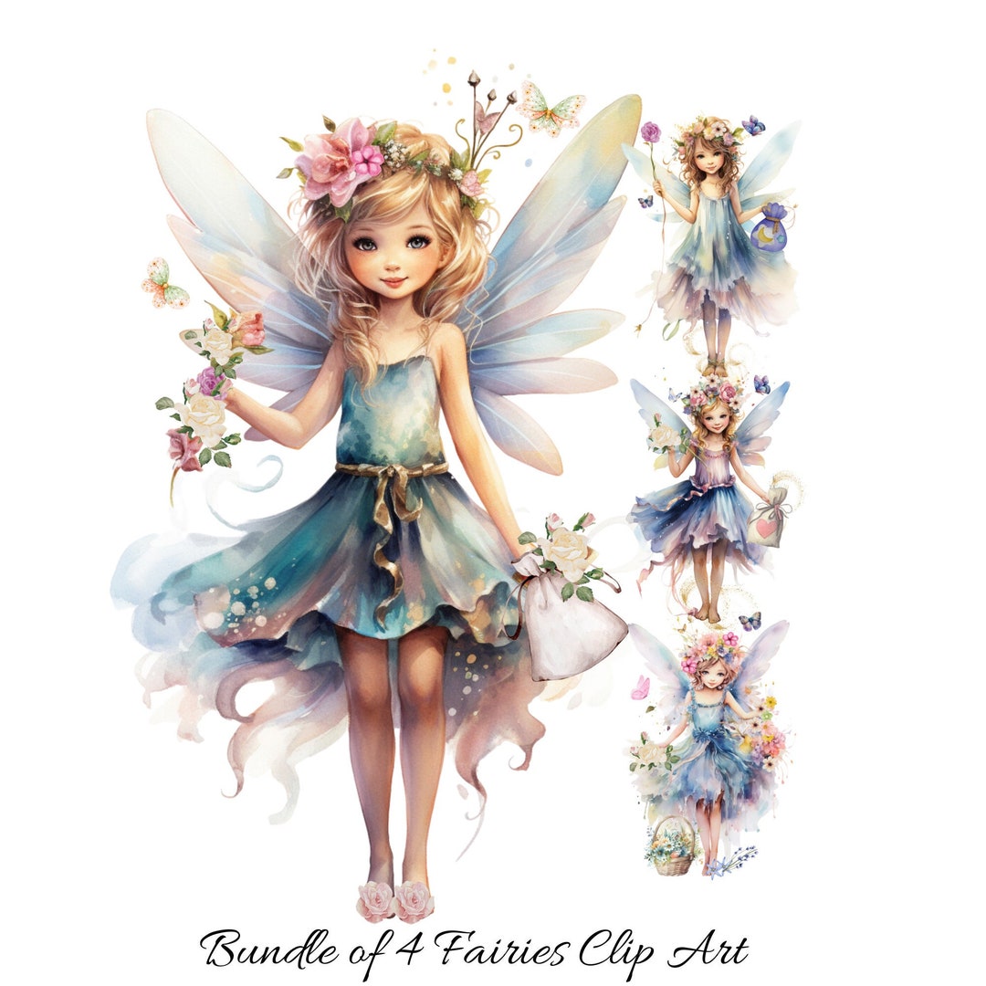 Cute Forest Fairy Clipart Flower Fairy Clip Art Fairies - Etsy Canada