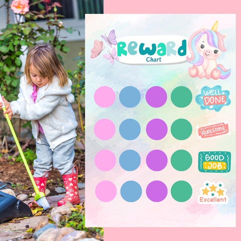 Reward Chart, Unicorn Reward Chart, Reward Chart Printable, Kids Reward ...