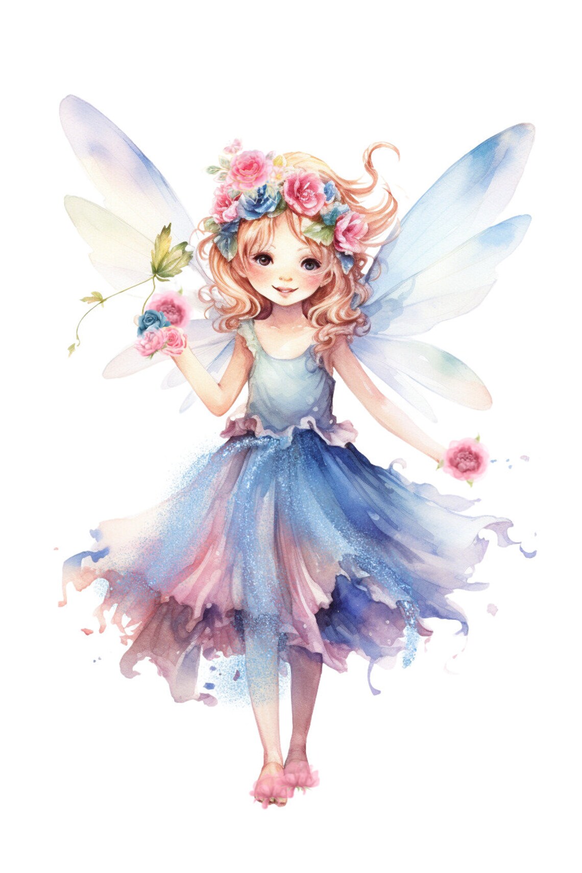 Mignon forêt fée Clipart, fleur fée Clip Art, fées, aquarelle Clipart ...