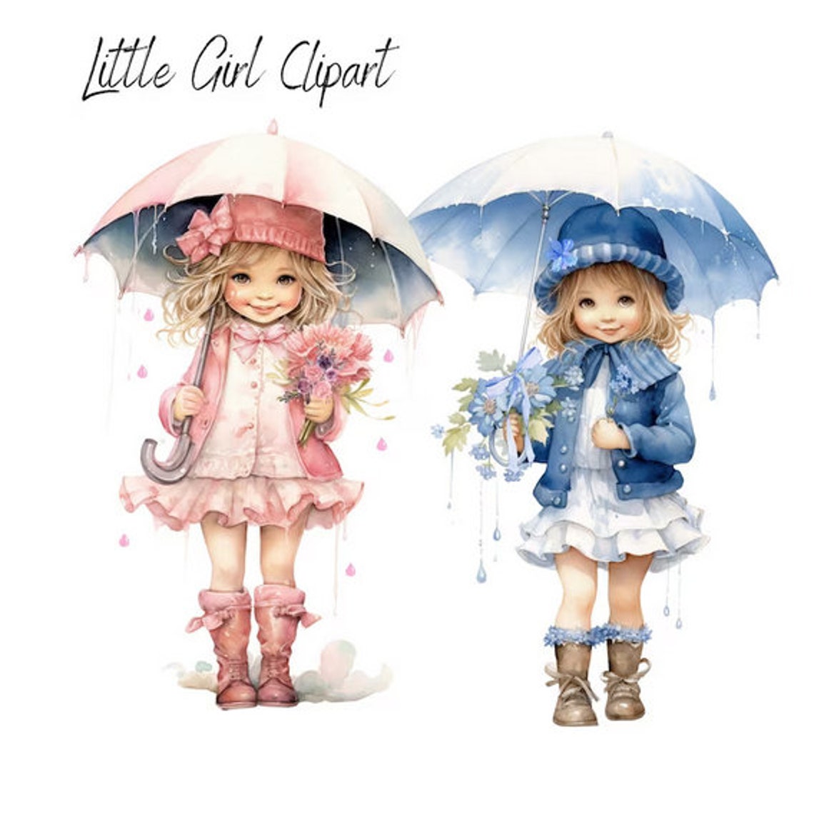 Little Girl Clip Art, Girl Clip Art, Girls Clip Art, Cute Girl Holding ...