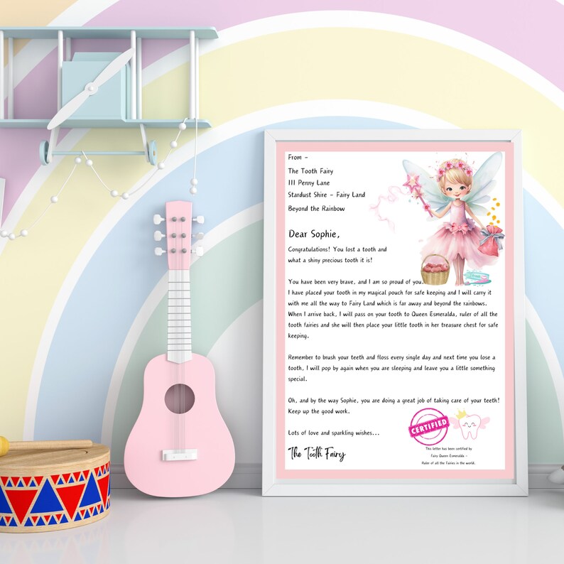 Tooth Fairy Letter PERSONALIZED, Printable Digital Download, Tooth ...