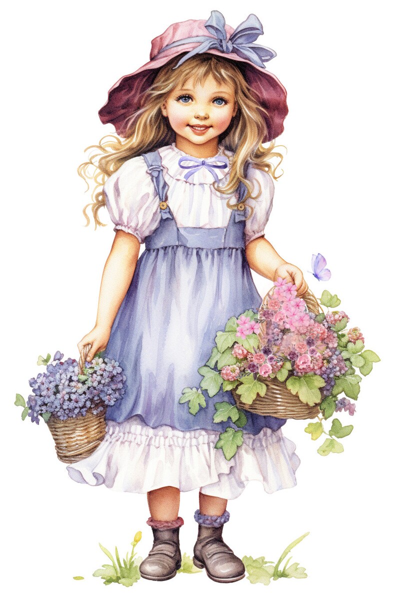 Little Girl Clip Art, Girl Clip Art, Girls Clip Art, Cute Girl Holding ...