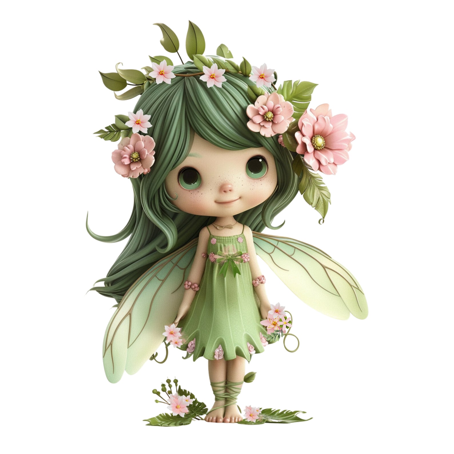Cute Fairy Clipart, Cute Fairy PNG, Digital Download, Garden Fairy ...