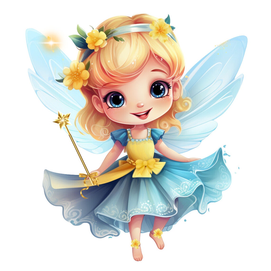 Cute Fairy Clipart, Fairy Clip Art, Fairies Clipart, Watercolor Clipart ...