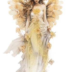 Watercolor Flower Angels, Angel Clipart, Angel Clip Art, Angel PNG ...