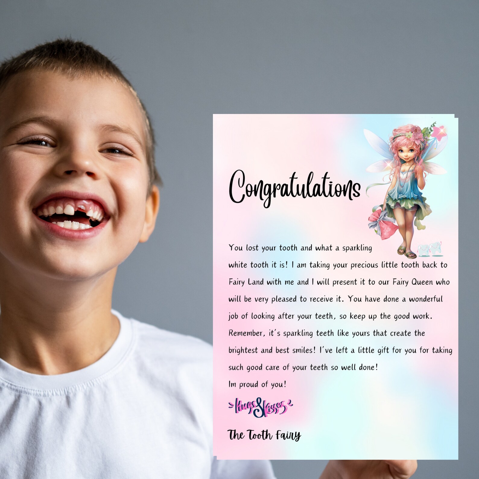 Tooth Fairy Letter, Printable Digital Download, Tooth Fairy Gift, Tooth ...