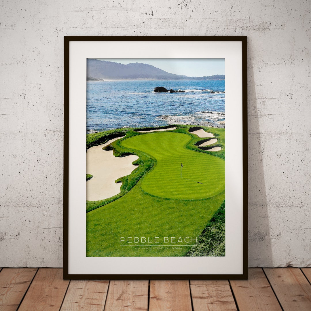Pebble Beach Golf Course Del Monte Forest, California, A3 Vector ...