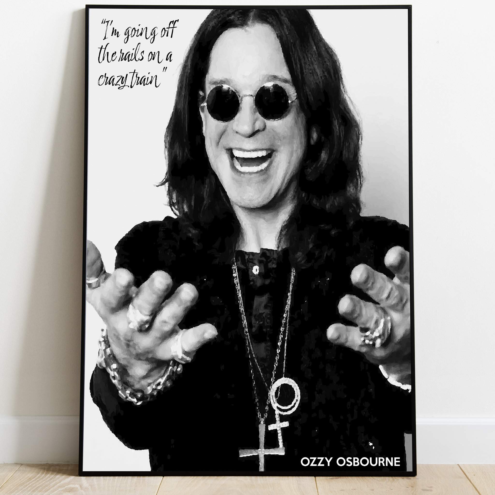 Ozzy Osbourne of Black Sabbath A3 Wall Art Poster Rock Metal Band Music ...