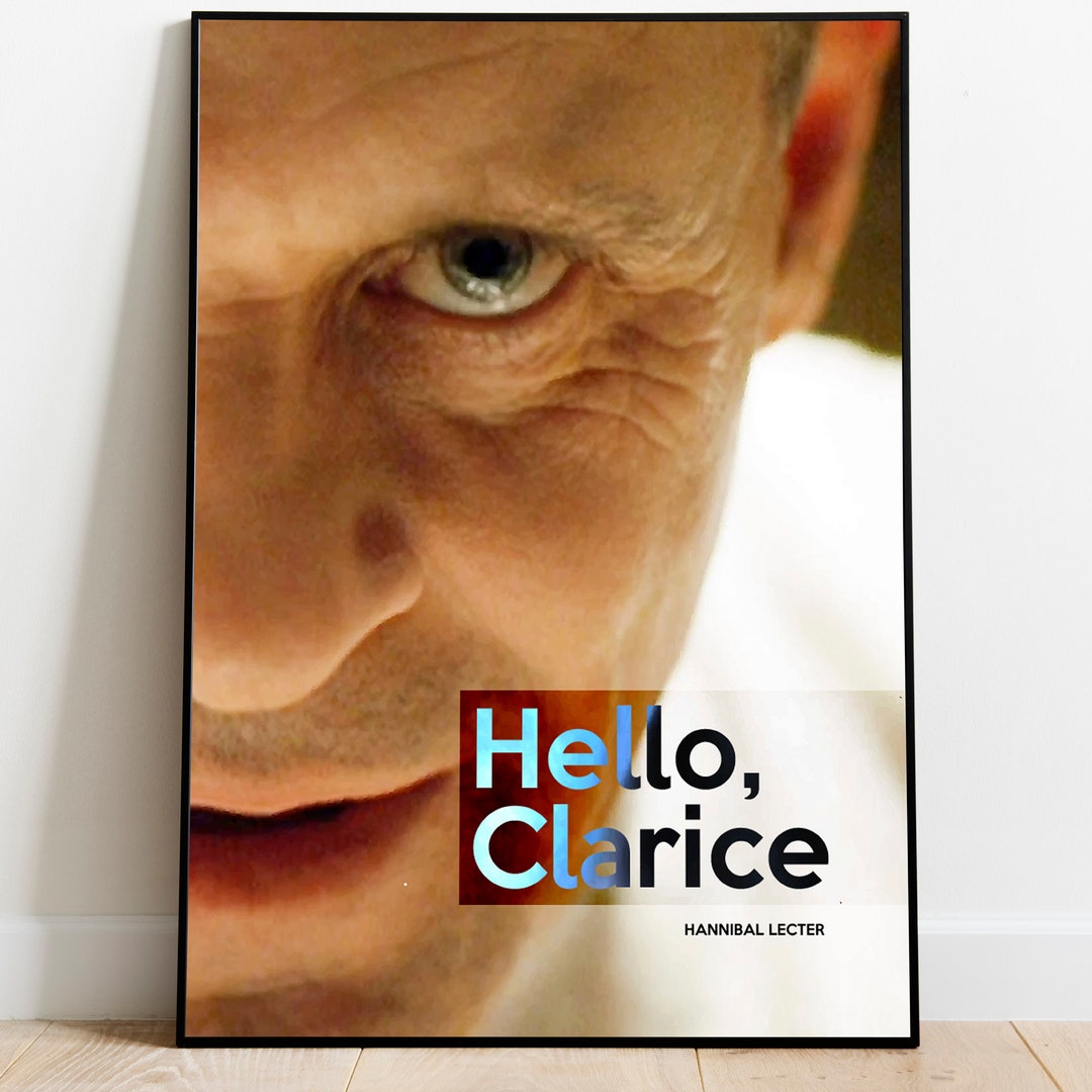 Anthony Hopkins Hannibal Lecter 'hello, Clarice' A3 Vector Poster Silence of the Lambs Horror ...