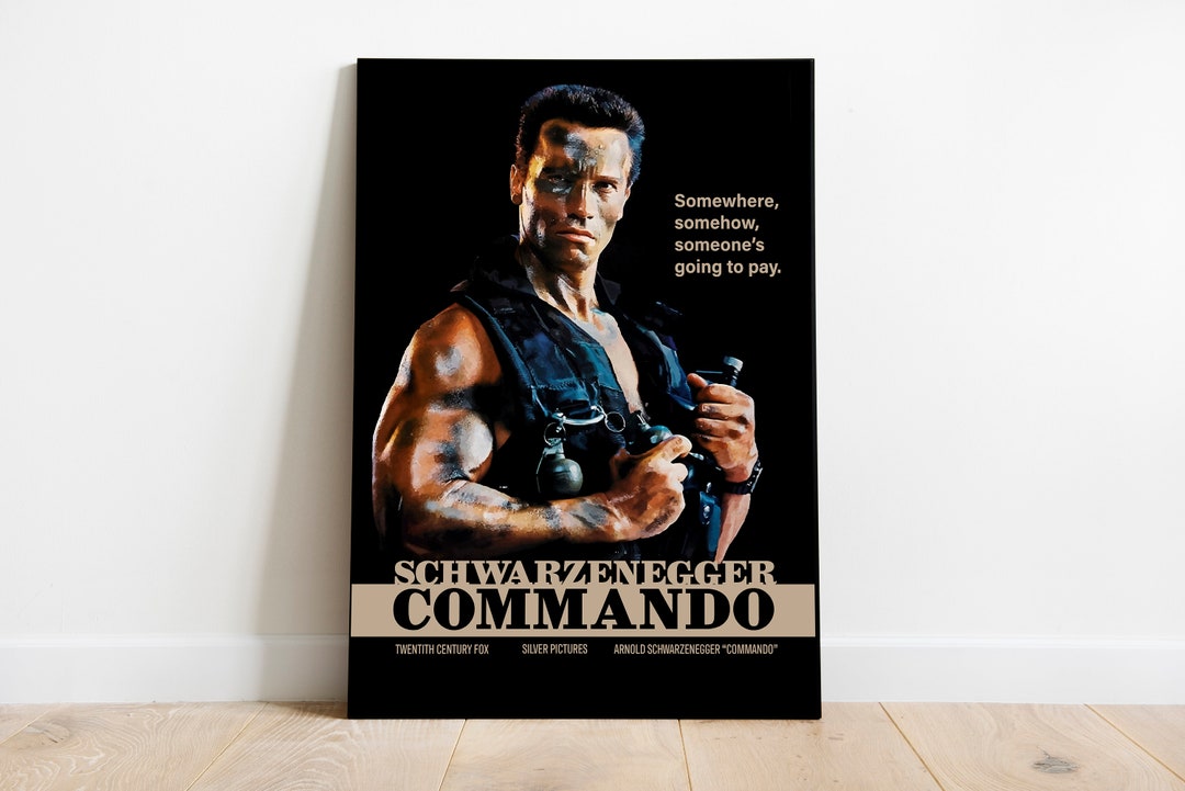 Arnold Schwarzenegger Commando Vector A3 Movie Poster Digital Download ...