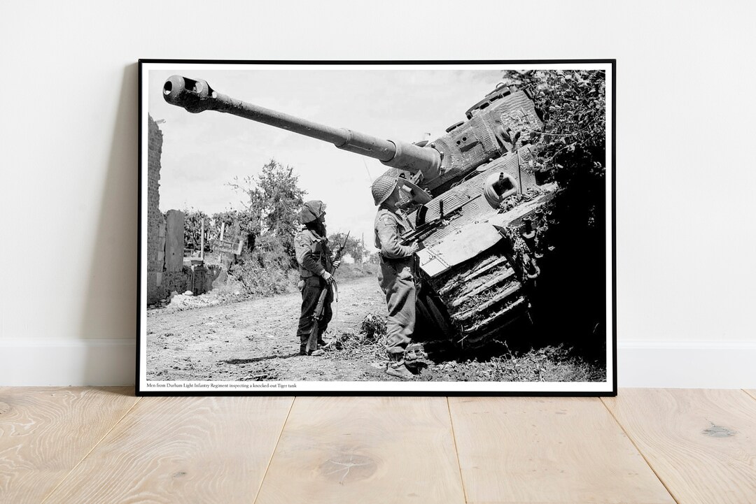 Men From the Durham Light Infantry Regiment Inspecting a Knocked Out ...