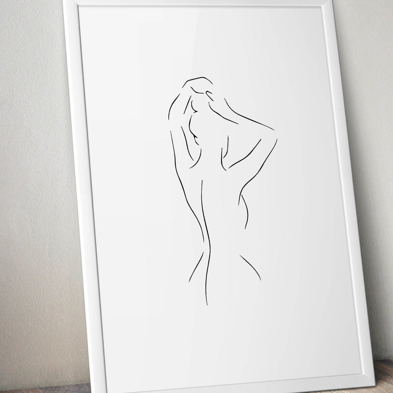 Women From Behind Line Art - Etsy