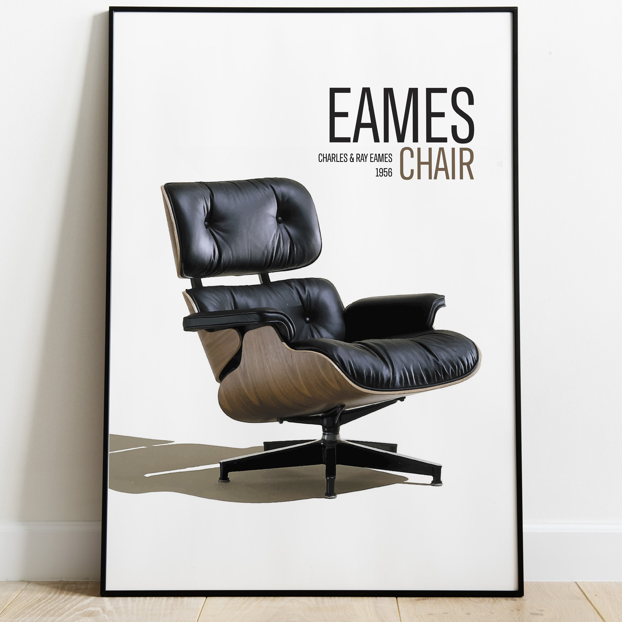 The Iconic Design Eames Chair Vector Art Poster Ray and - Etsy