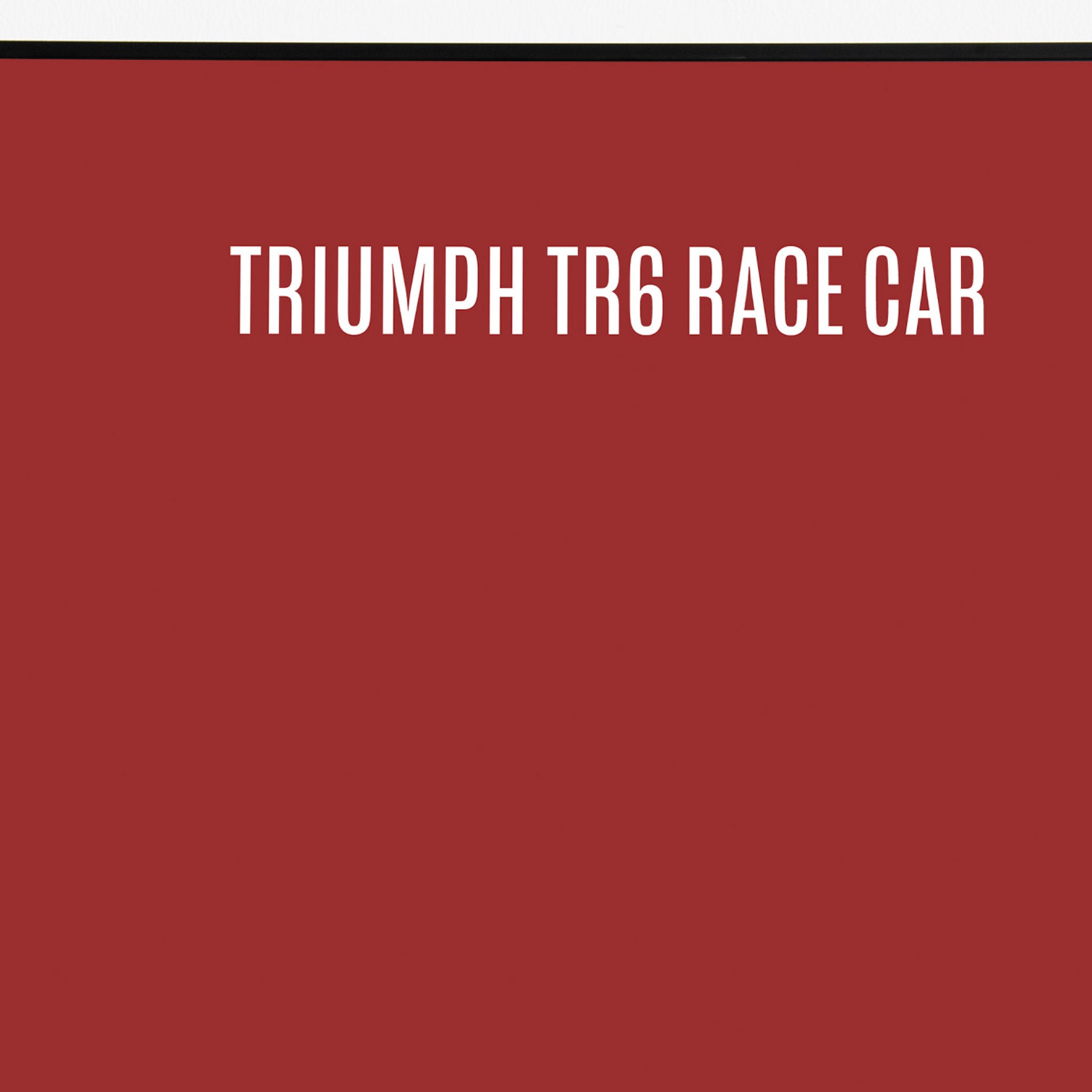 Triumph TR6 Race Car Poster Vector Classic Car Poster Vector A3 Triumph ...