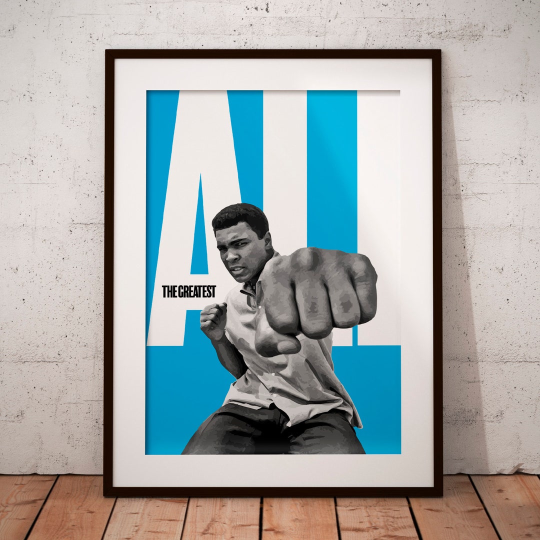 Muhammad Ali Vector A3 Boxing Poster 'the Greatest' - Etsy