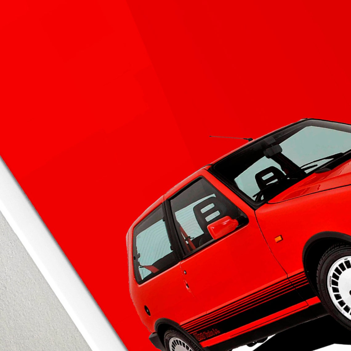 FIAT Uno Turbo I.E Abarth A3 Car Poster Fiat Classic Car Poster Abarth ...