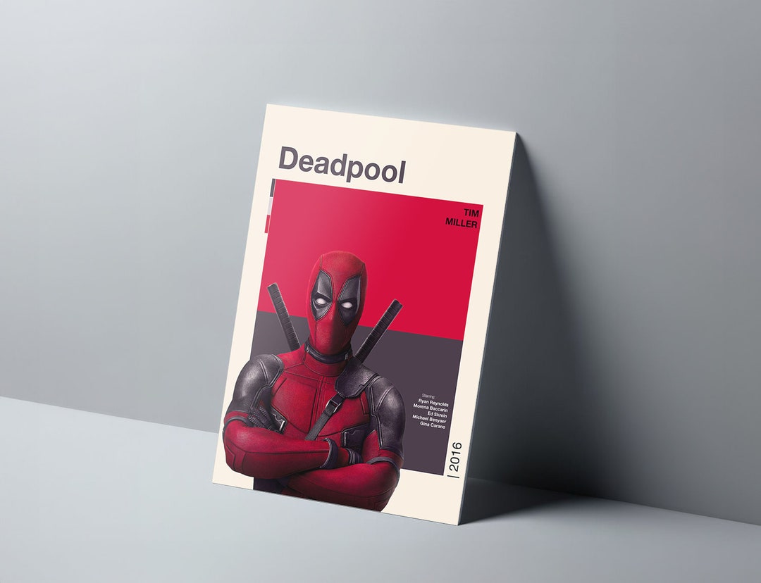 Deadpool Inspired Poster High Quality Ryan Reynolds Poster Marvel Comic ...
