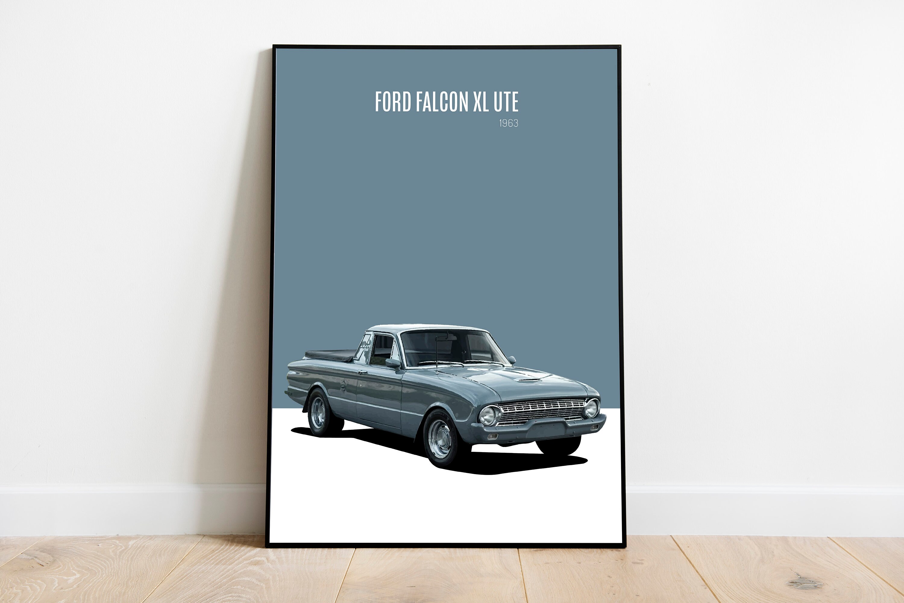 The 1963 Ford Falcon XL UTE Vector Classic Car Poster Vector A3 Ford ...