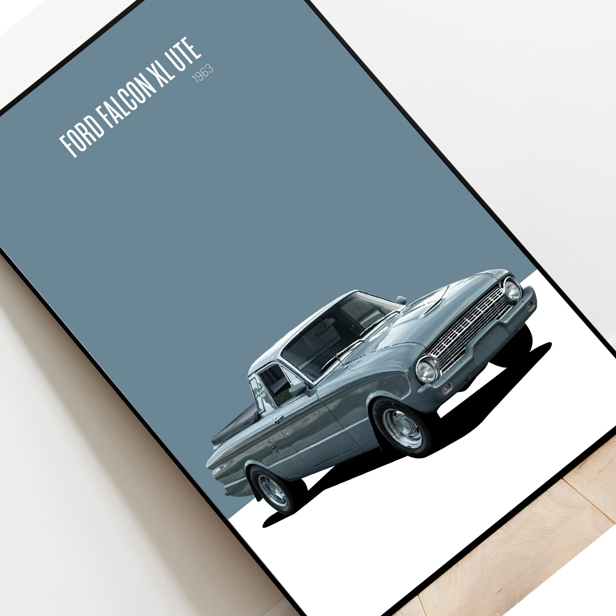 The 1963 Ford Falcon XL UTE Vector Classic Car Poster Vector A3 Ford ...