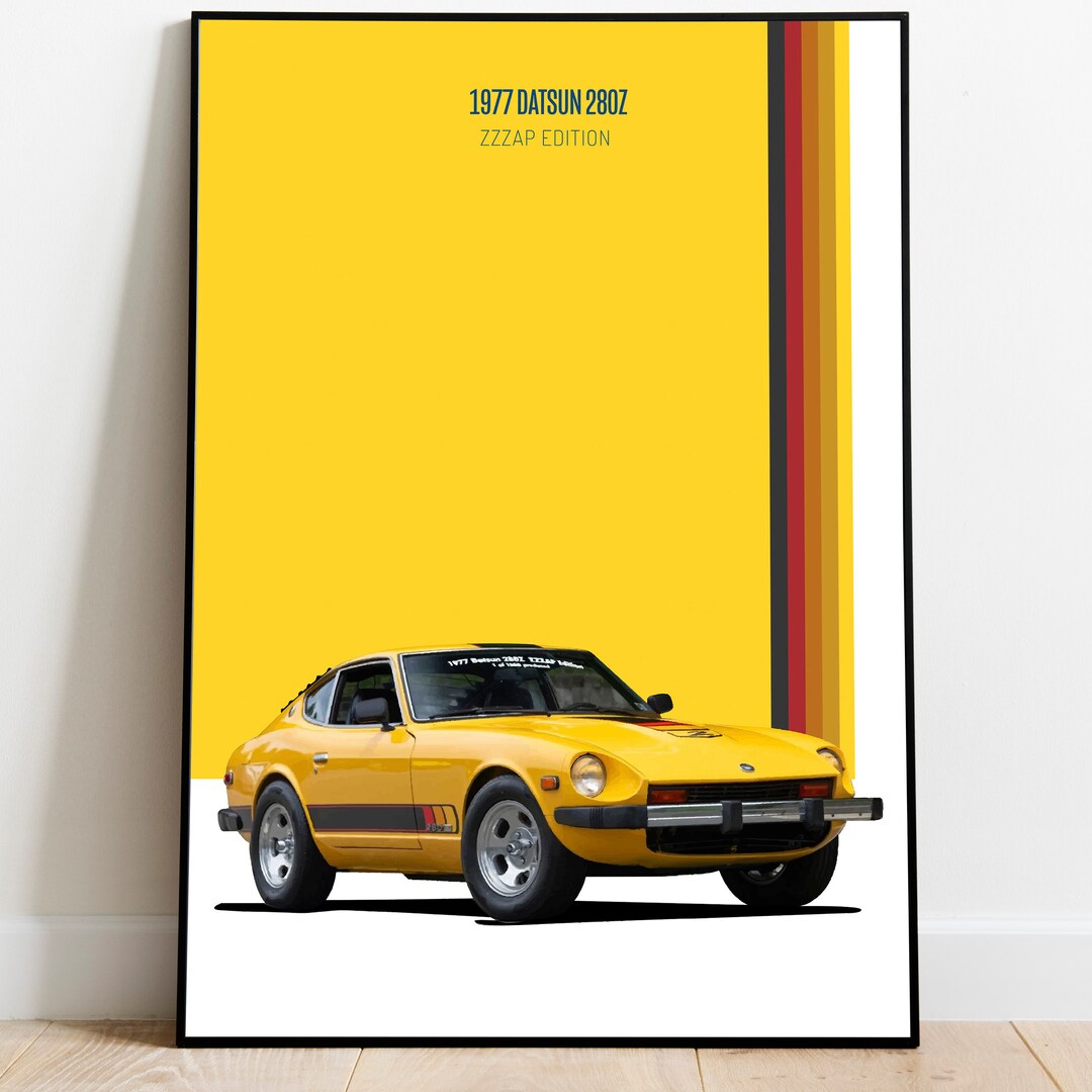 The 1977 Datsun 280Z Zzzap Edition Vector Classic Car Poster Vector A3 ...