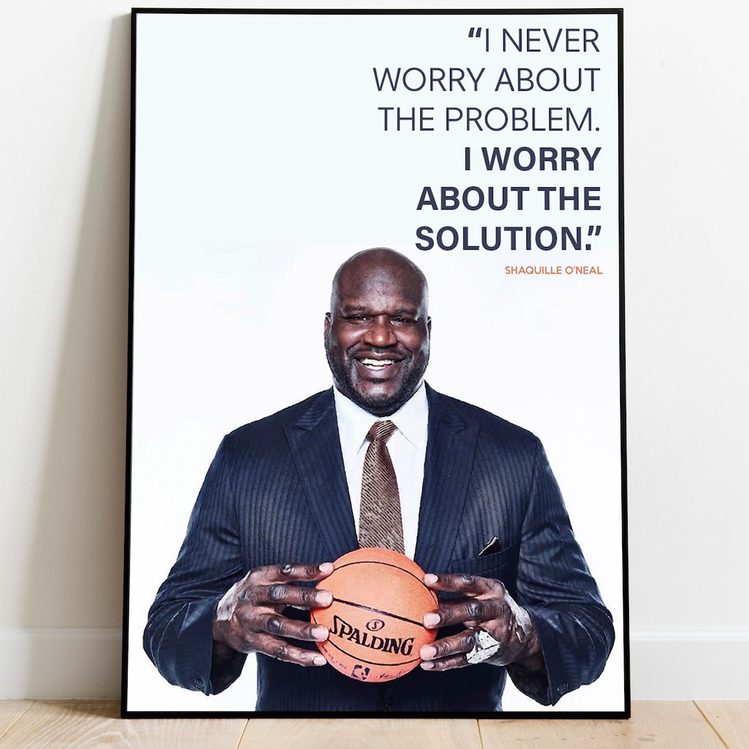 Shaquille O'neal Vector A3 Poster With Quotation, A3 Vector Poster ...
