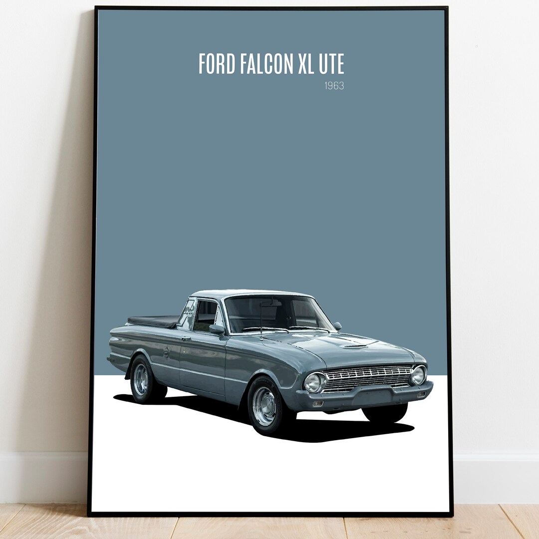 The 1963 Ford Falcon XL UTE Vector Classic Car Poster Vector A3 Ford ...
