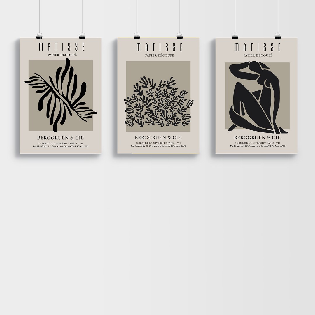 Set of 3 Henri Matisse Bauhaus Art A3 Posters Artwork Set of - Etsy