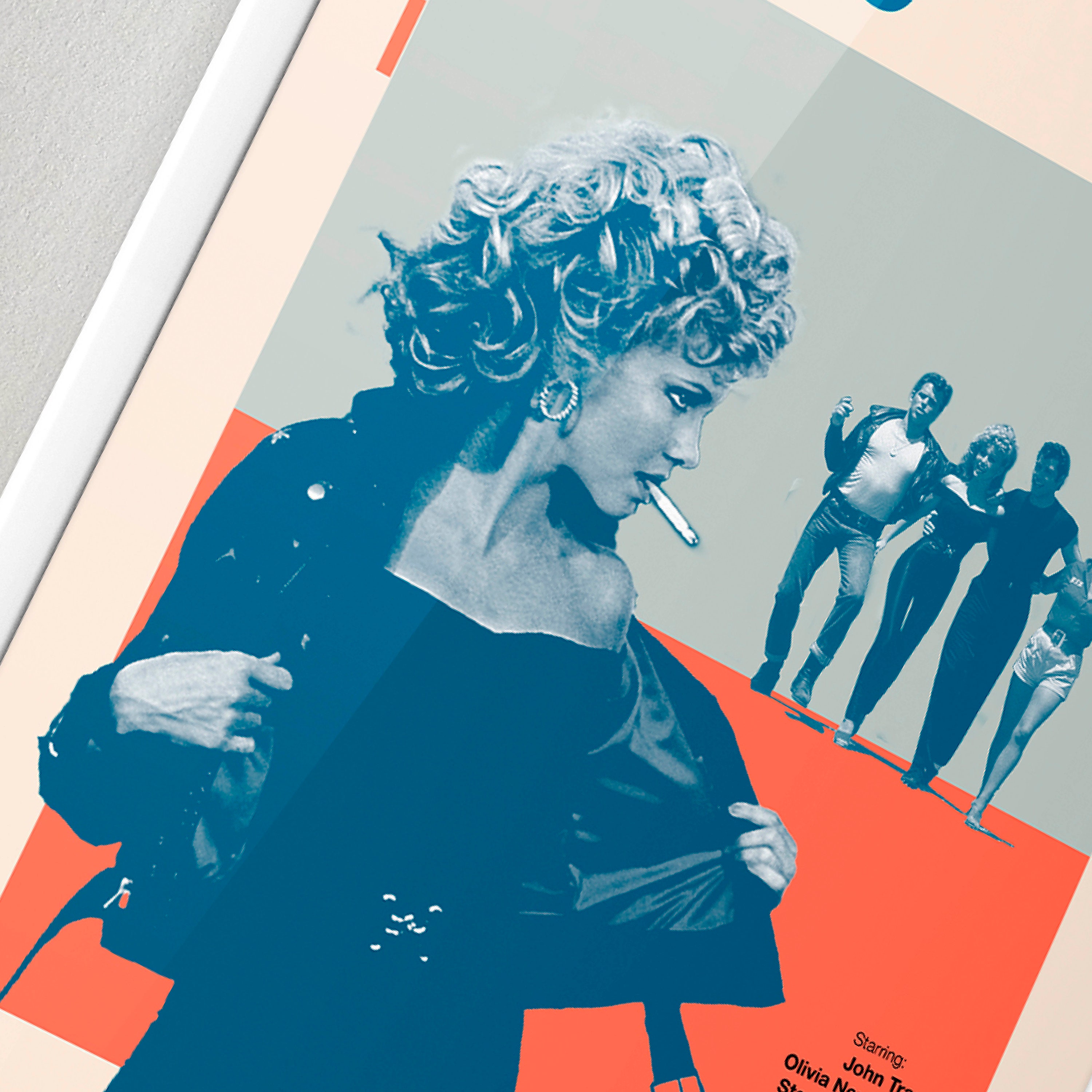 Grease Poster Grease Movie Retro Movie Movie Print High Quality Olivia ...