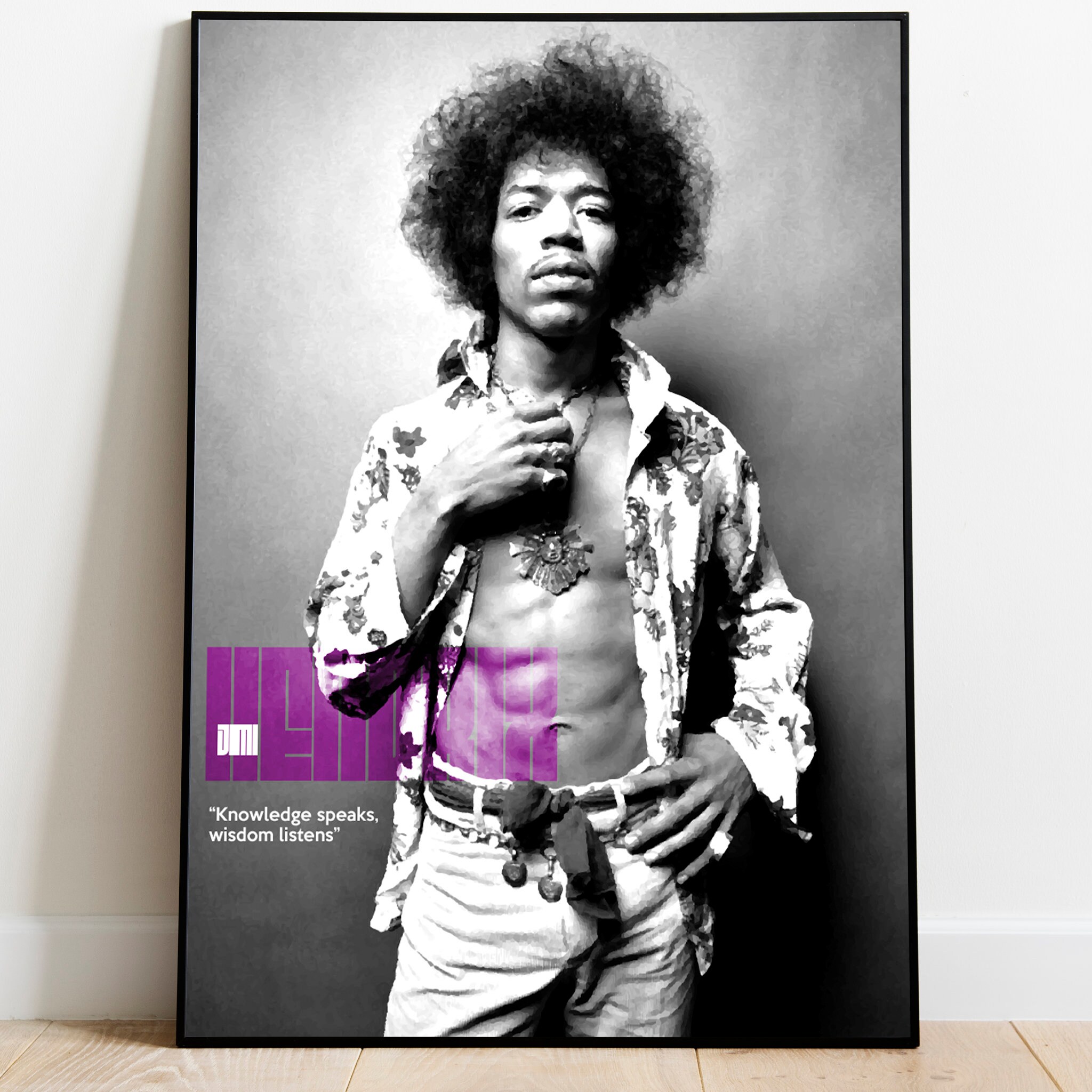 Jimi Hendrix Silhouette Vector