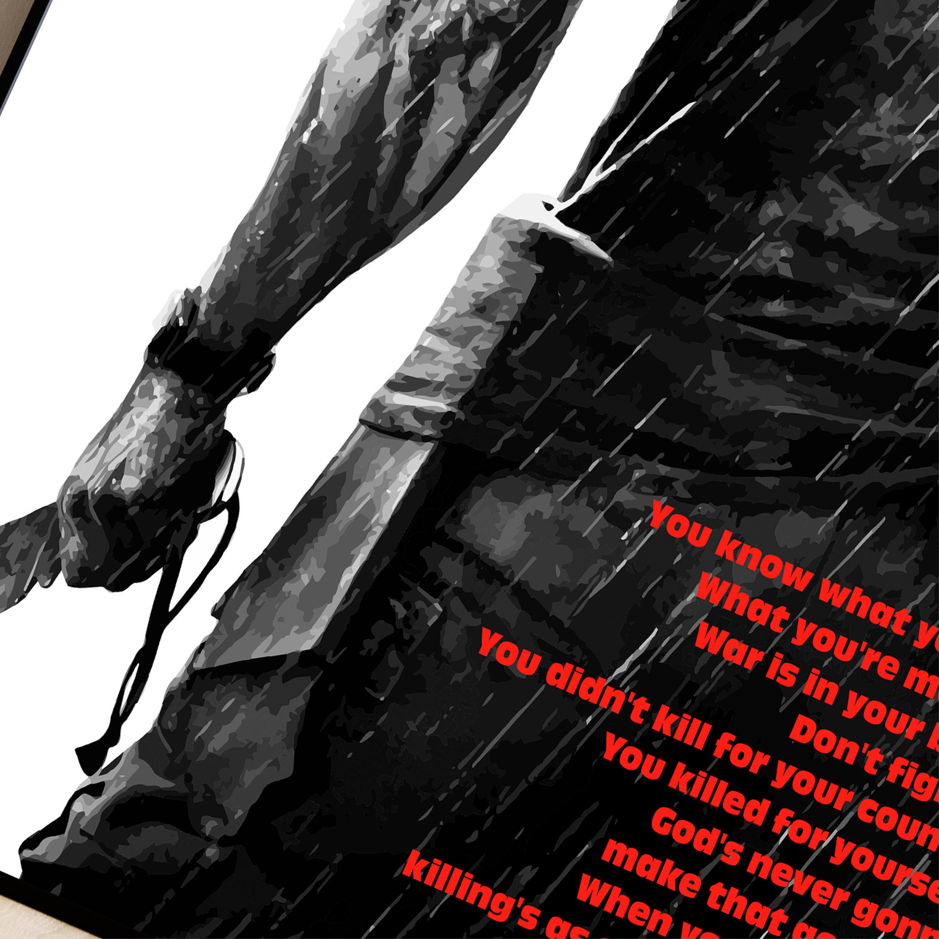 John Rambo Rambo 4 Inspired Vector Art A3 Poster Digital Etsy