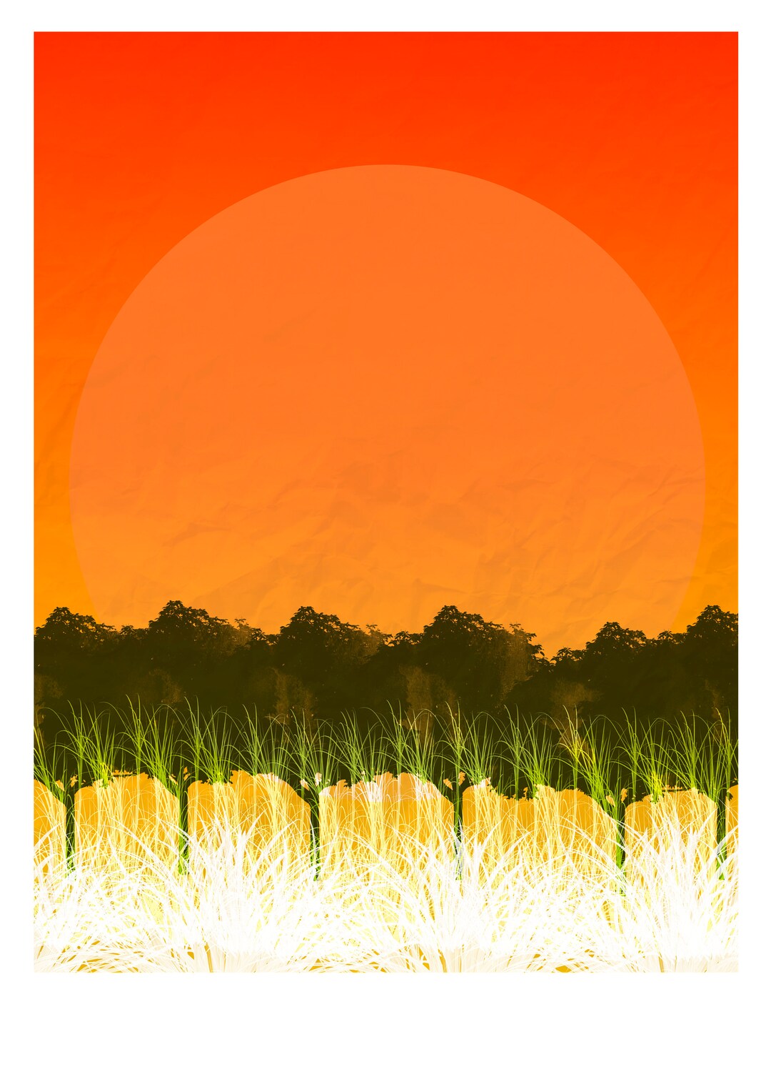 Sunset Scene Wall Art A3 Poster Digital Download - Etsy