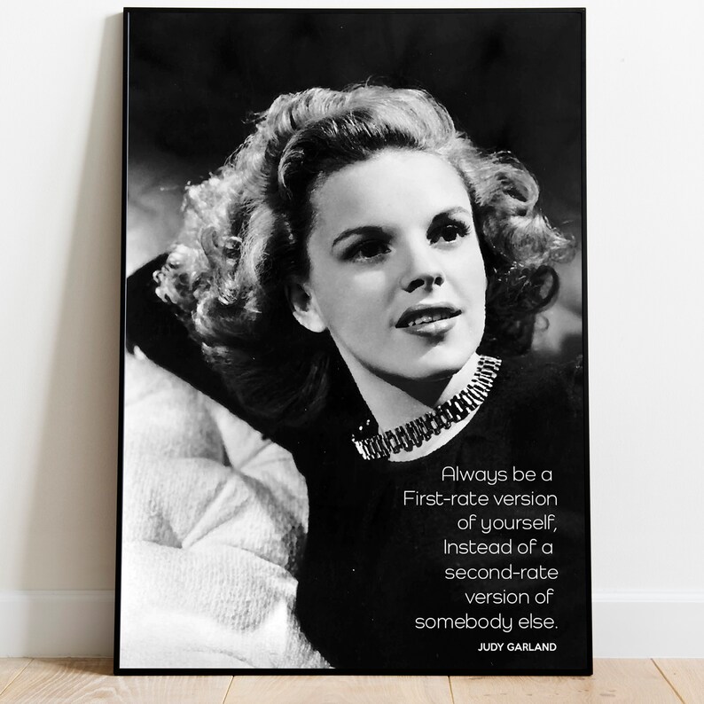 Judy Garland Quotation A3 Vector Poster A3 Vector Poster Wall Art Judy ...