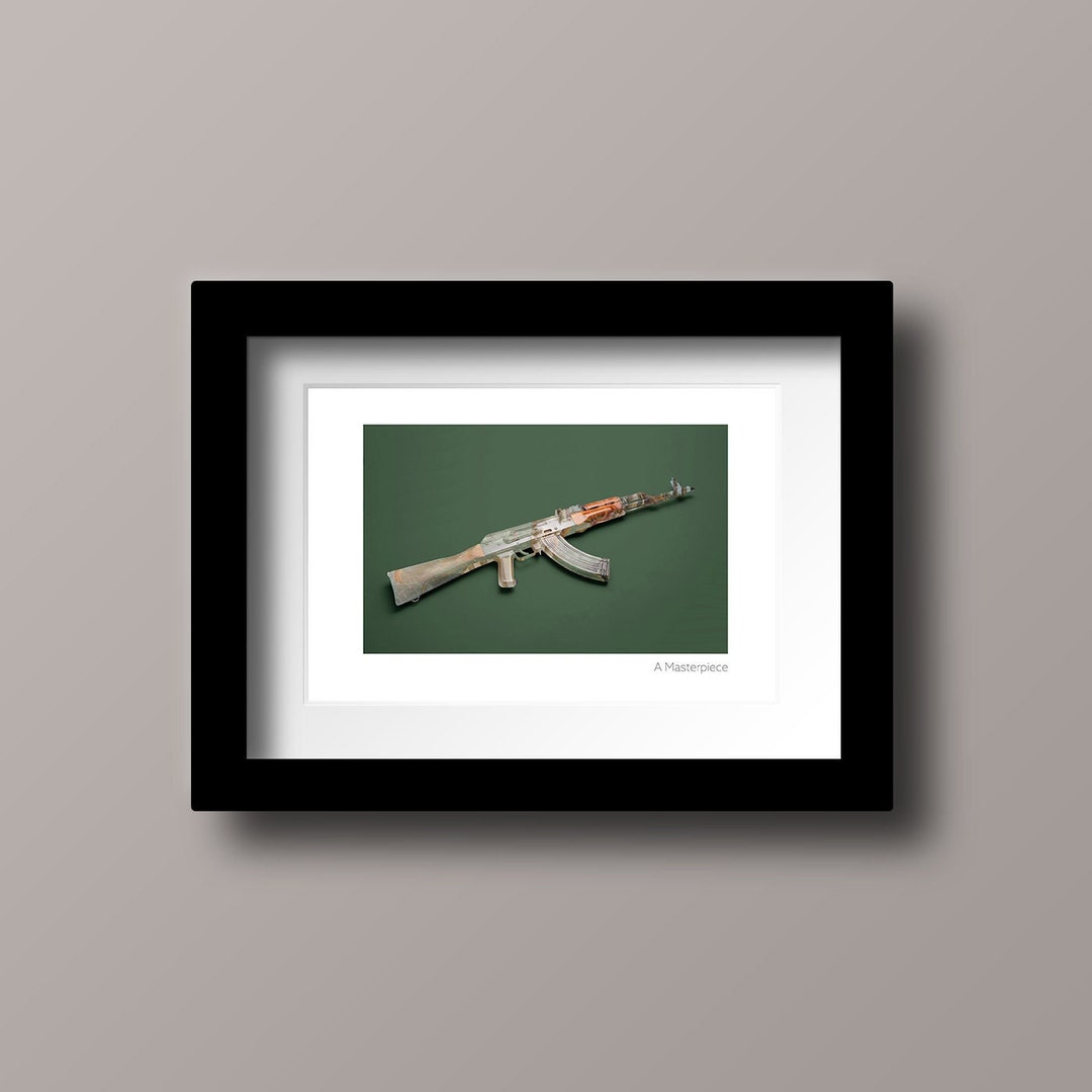 A Masterpiece AK47 Overlayed With a Classical Oil Painting Wall Art ...