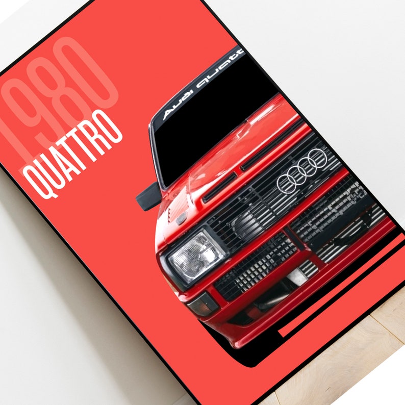 The Legendary 1980 Audi Quattro Vector Classic Car Poster - Etsy