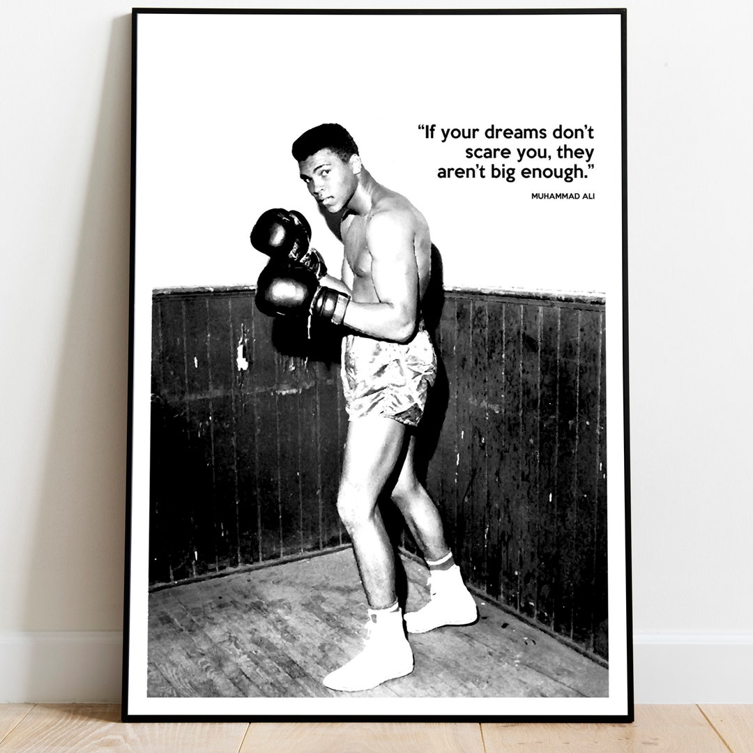 Muhammad Ali Vector A3 Boxing Poster With Quotation 'the - Etsy