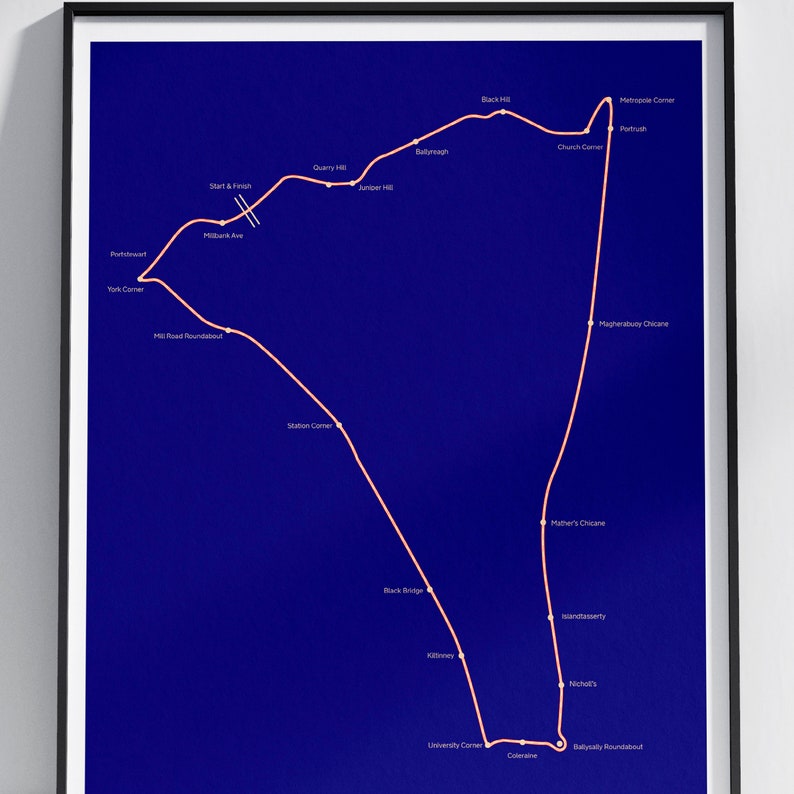 The International North West 200 NW200 Track Circuit Map Road Racing ...