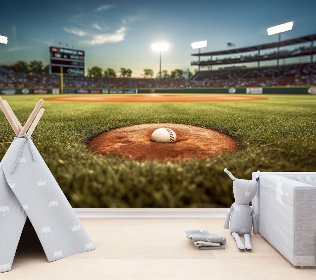 Major League Baseball Stadium Kids Room Gift, Art Print Photomural ...